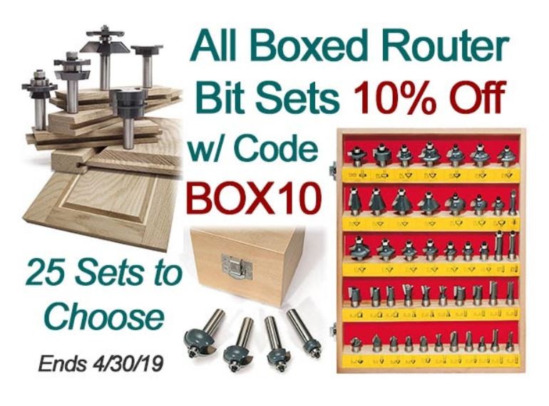 MLCS having rare discount on boxed router bit sets - The SawdustZone